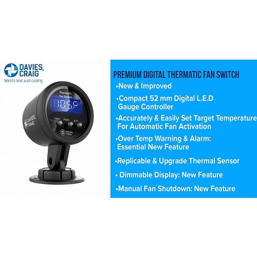 Davies Craig Digital Gauge Thermatic Fan Ewp Switch Kit